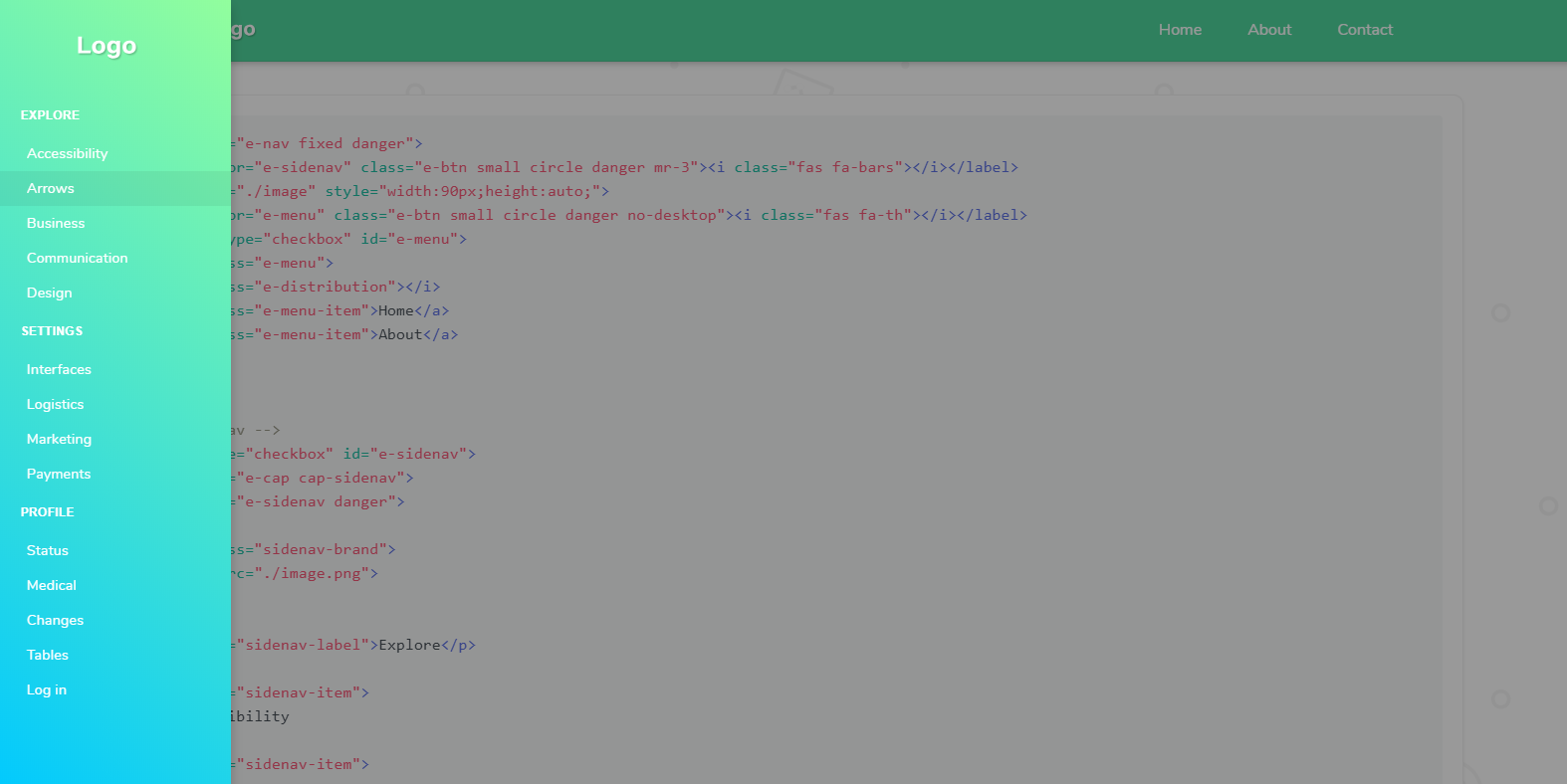 Sidenav Efrolic Css Framework Which Without Using Javascript Is 2742