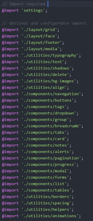 Customize imports. | eFrolic : CSS framework which without using JavaScript is interactive and ...
